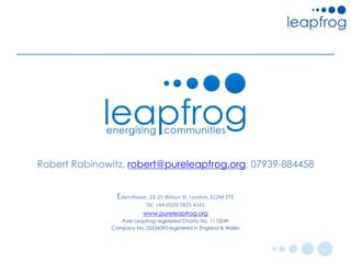 Pure Leapfrog: Funding Community Energy Schemes | PPTX | Business | Business and Finance