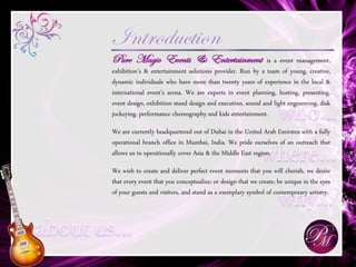 Profile - Pure Magic Events & Entertainment | PPT