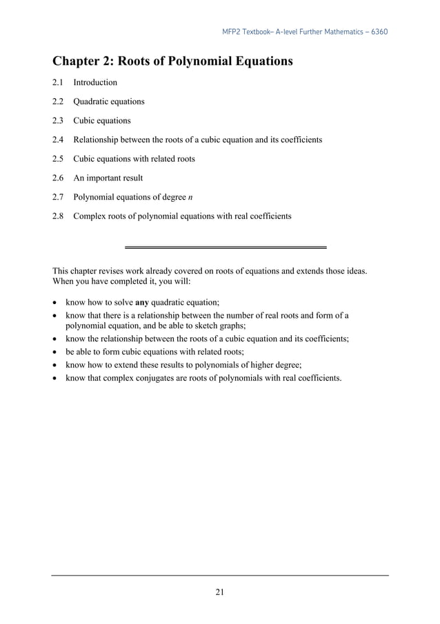 Pure Mathematics Unit 2 - Textbook | PDF