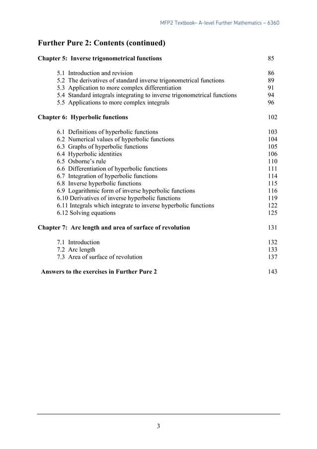 Pure Mathematics Unit 2 - Textbook | PDF