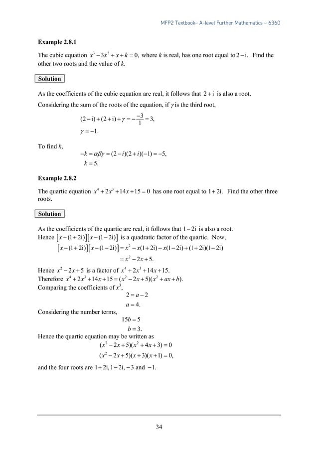 Pure Mathematics Unit 2 - Textbook | PDF