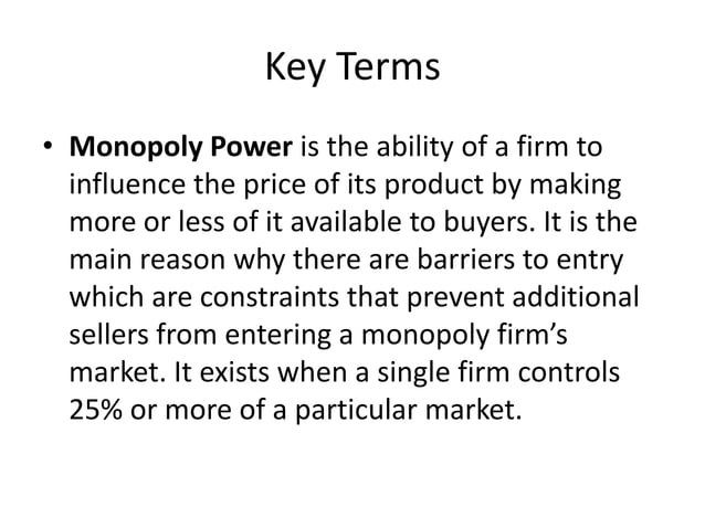 Pure monopoly | PPT