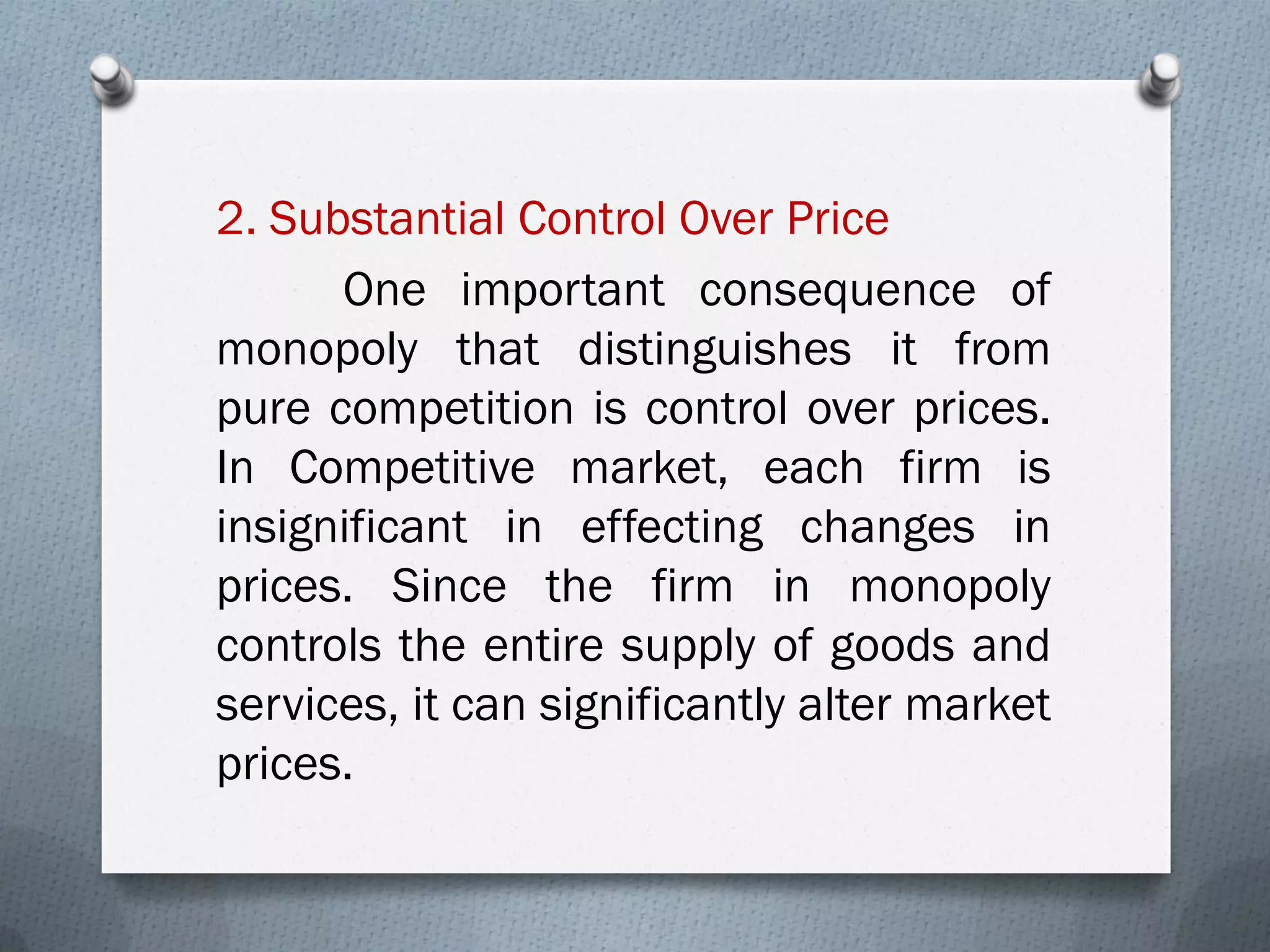 Pure Monopoly (Features of Pure Monopoly) | PDF