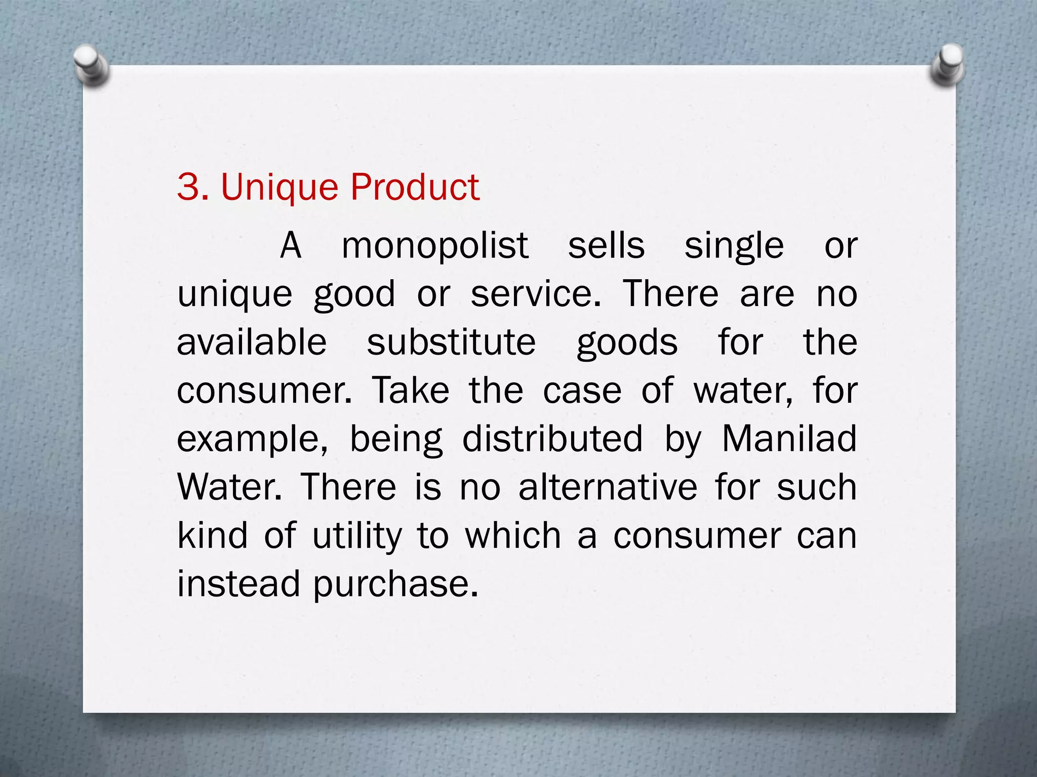 Pure Monopoly (Features of Pure Monopoly) | PDF