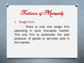 Pure Monopoly (Features of Pure Monopoly) | PDF