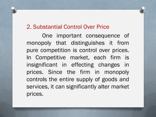 Pure Monopoly (Features of Pure Monopoly) | PDF