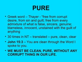 Pure religion | PPT