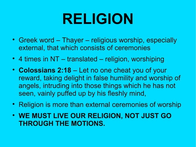 Pure religion | PPT