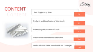 Pure Silver And Silver Alloy Materials Used For Jewelry.pptx