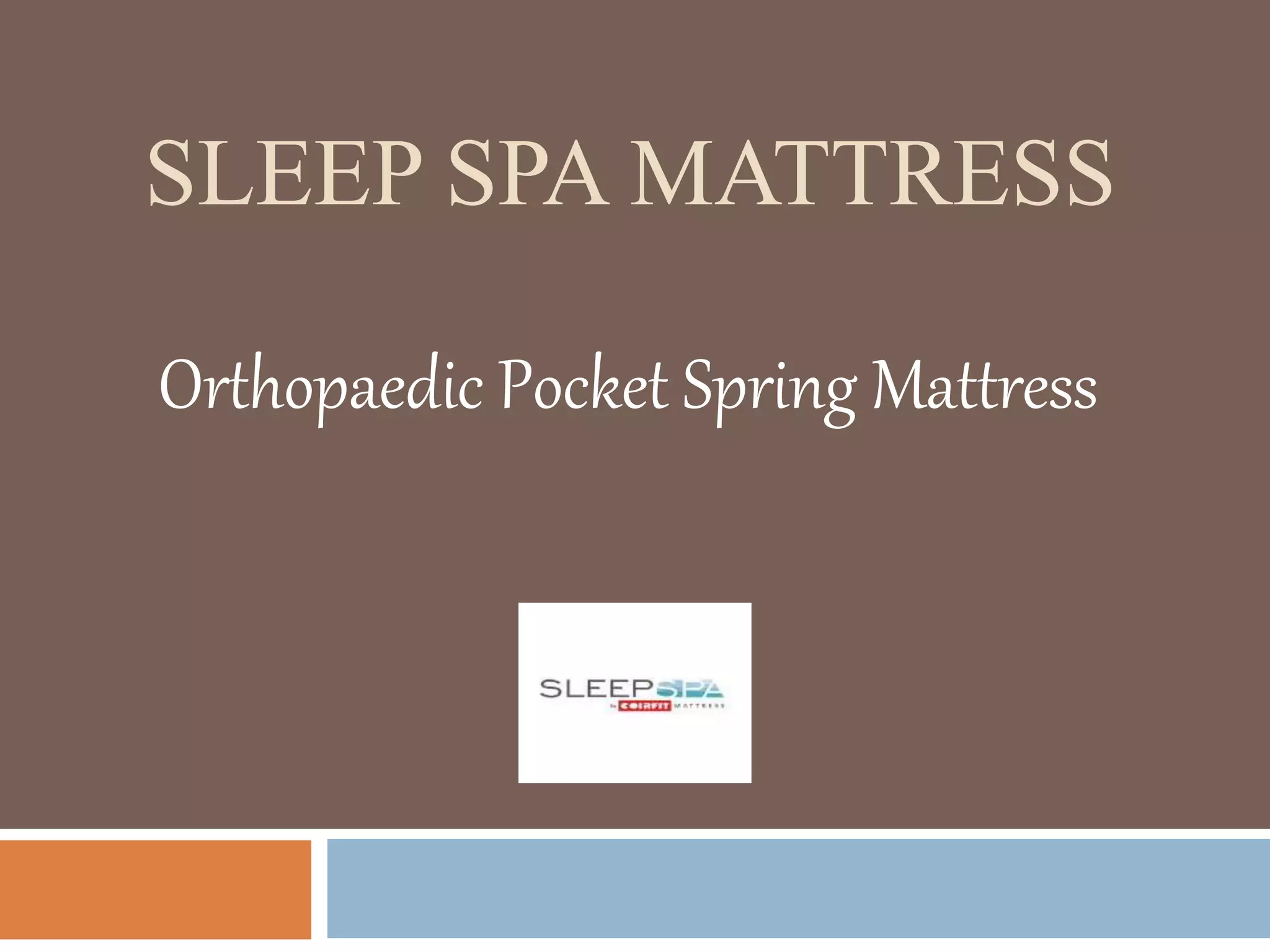 Pure sleep premium orthopaedic pocket spring mattress | PPTX