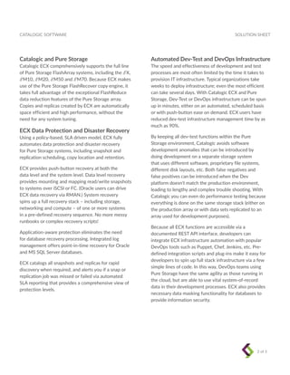 Catalogic ECX: Snapshot and Replication Automation for Pure Storage | PDF