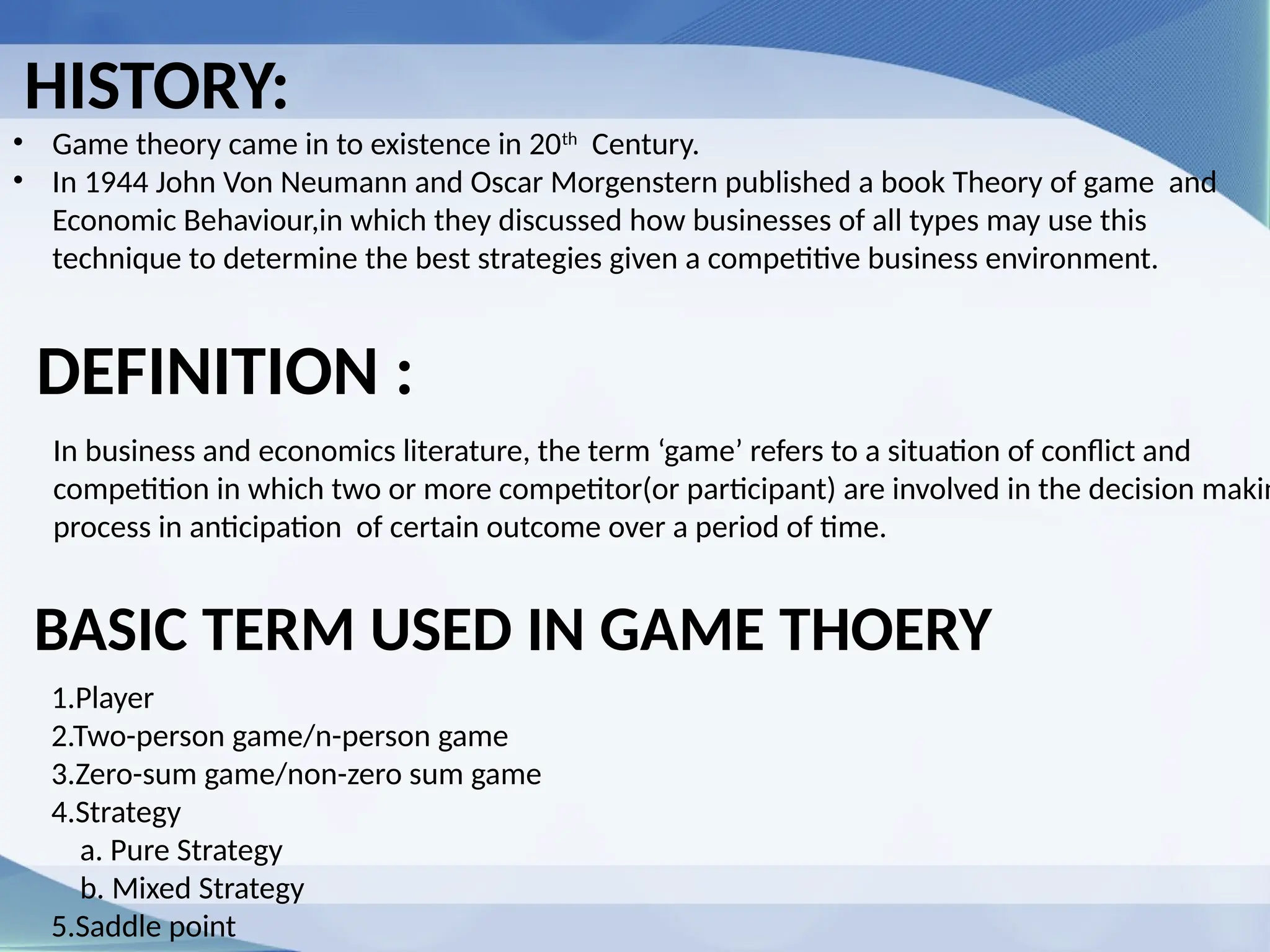 Pure Strategy_Game Theory with various examples.pptx