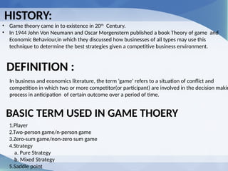 Pure Strategy_Game Theory with various examples.pptx