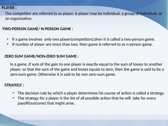 Pure Strategy_Game Theory with various examples.pptx