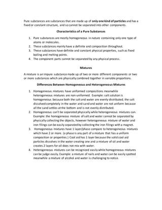 Pure substances | DOCX