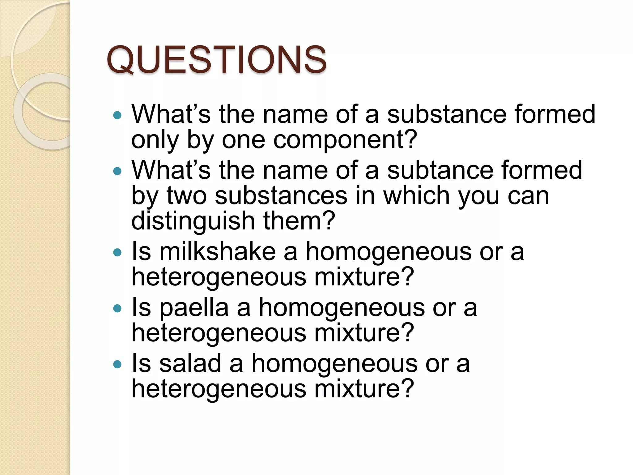 Pure substances and mixtures | PPTX