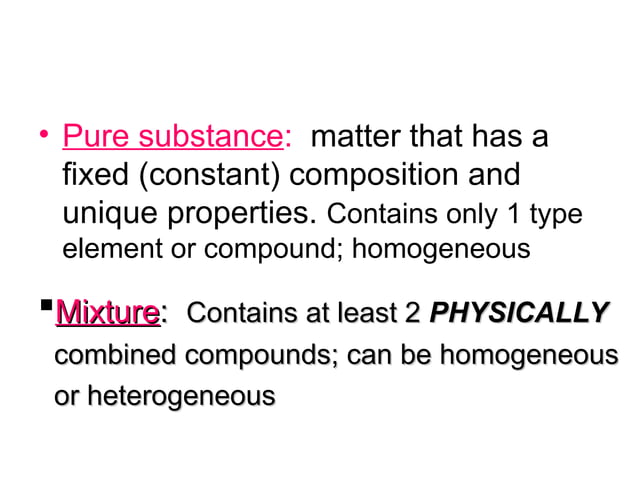 Pure SubstancesMixtures and Solutions.ppt