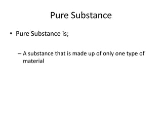 Pure substances vs mixtures | PPTX