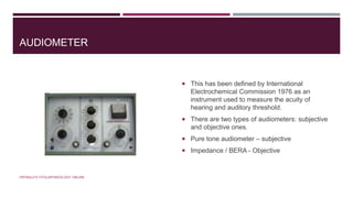 Pure tone audiometry | PPTX