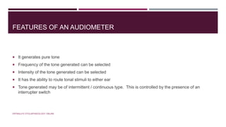 Pure tone audiometry | PPTX