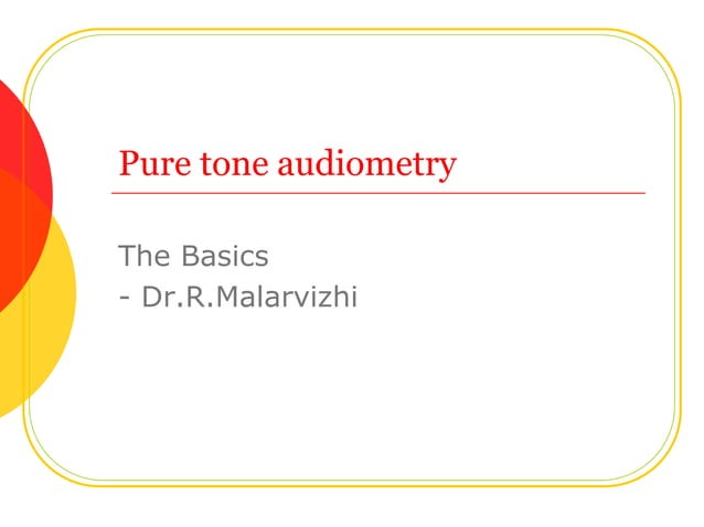 Pure tone audiometry | PPTX | Digital Audio | Computer Software and ...