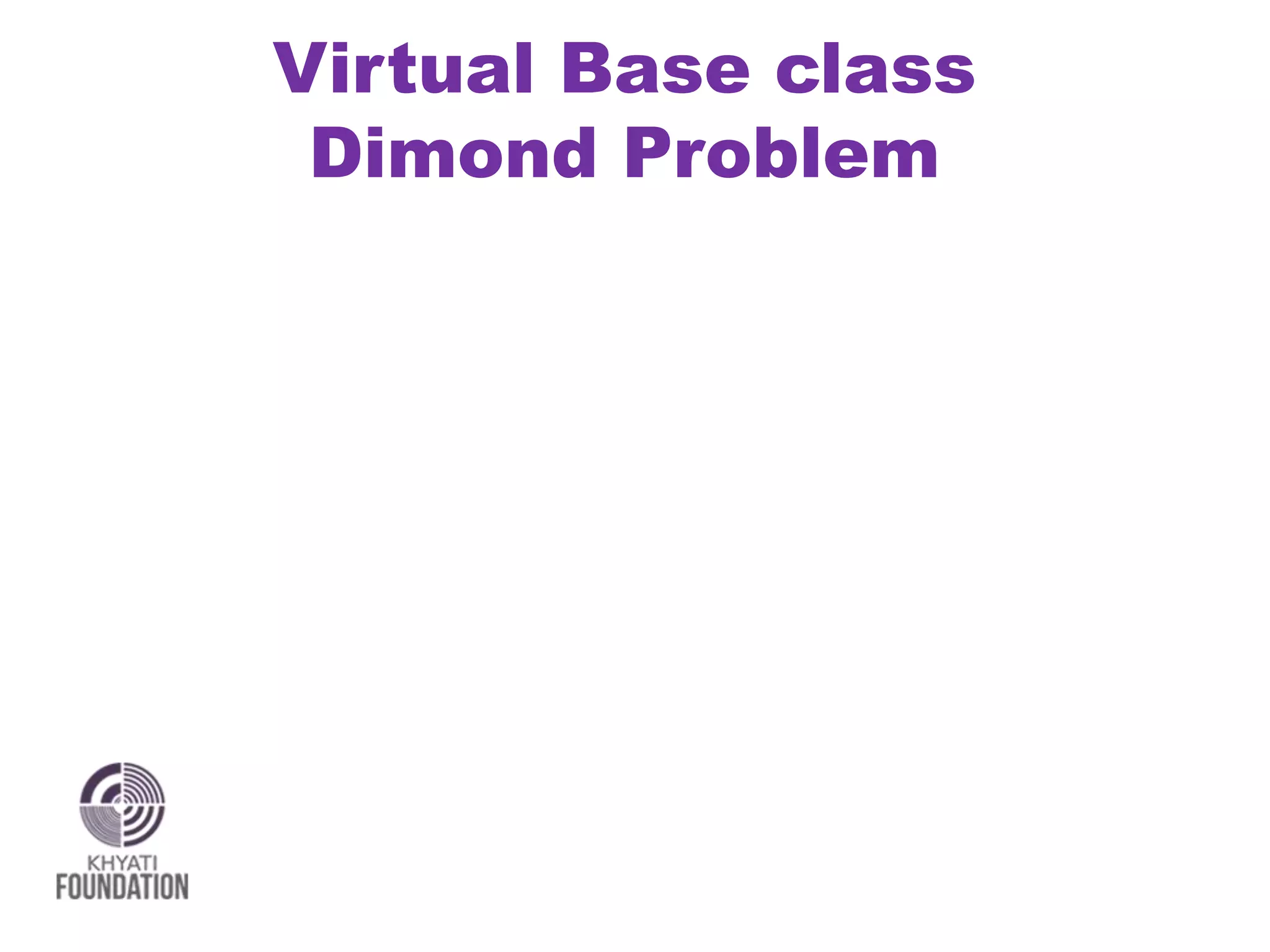 Pure virtual function and abstract class | PPTX