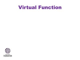 Pure virtual function and abstract class | PPTX