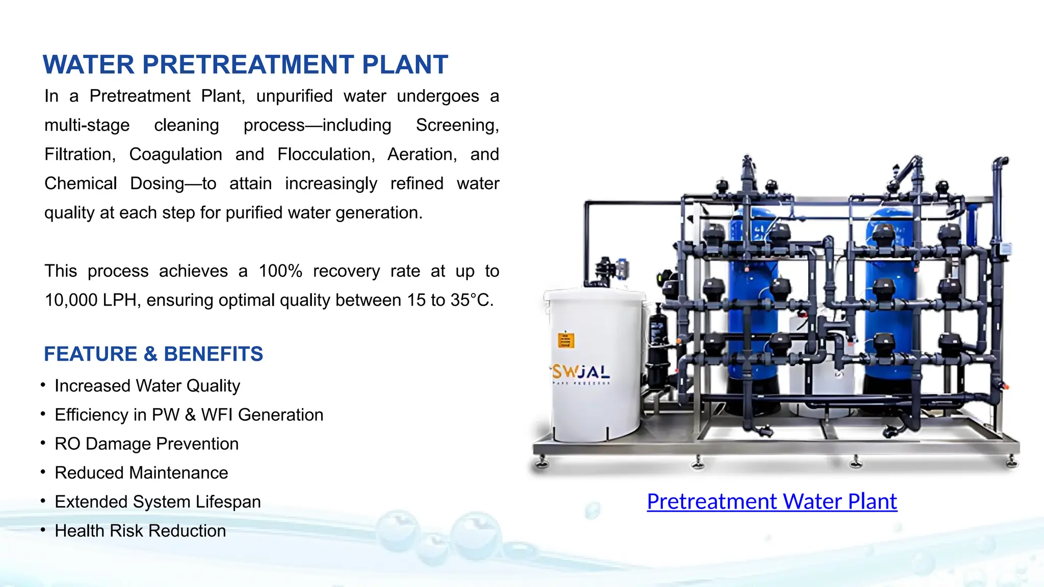 Pure Water Generation for Pharmacutical Industry by SWJAL PROCESS.pptx