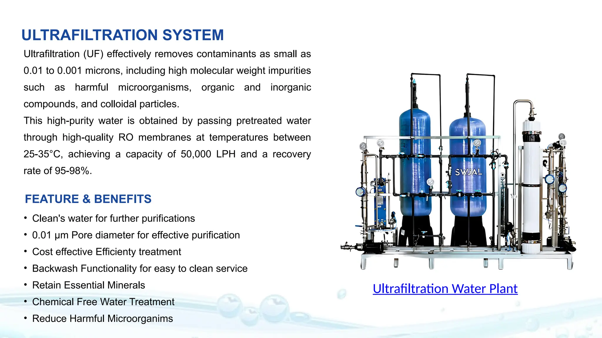 Pure Water Generation for Pharmacutical Industry by SWJAL PROCESS.pptx