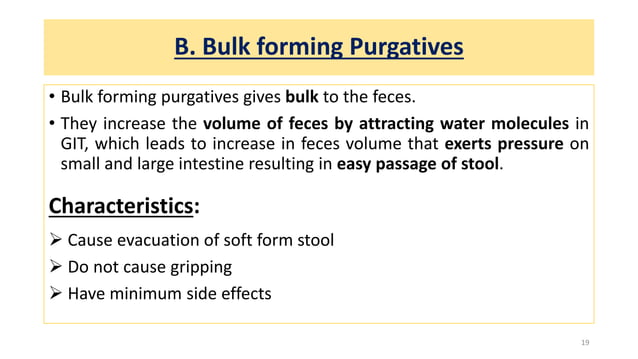 Purgatives & Laxatives, by Baqir Naqvi.pptx | Digestive Disorders ...
