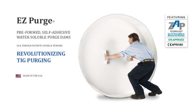 Water Soluble Purge Dams - EZ Purge from Aquasol Welding