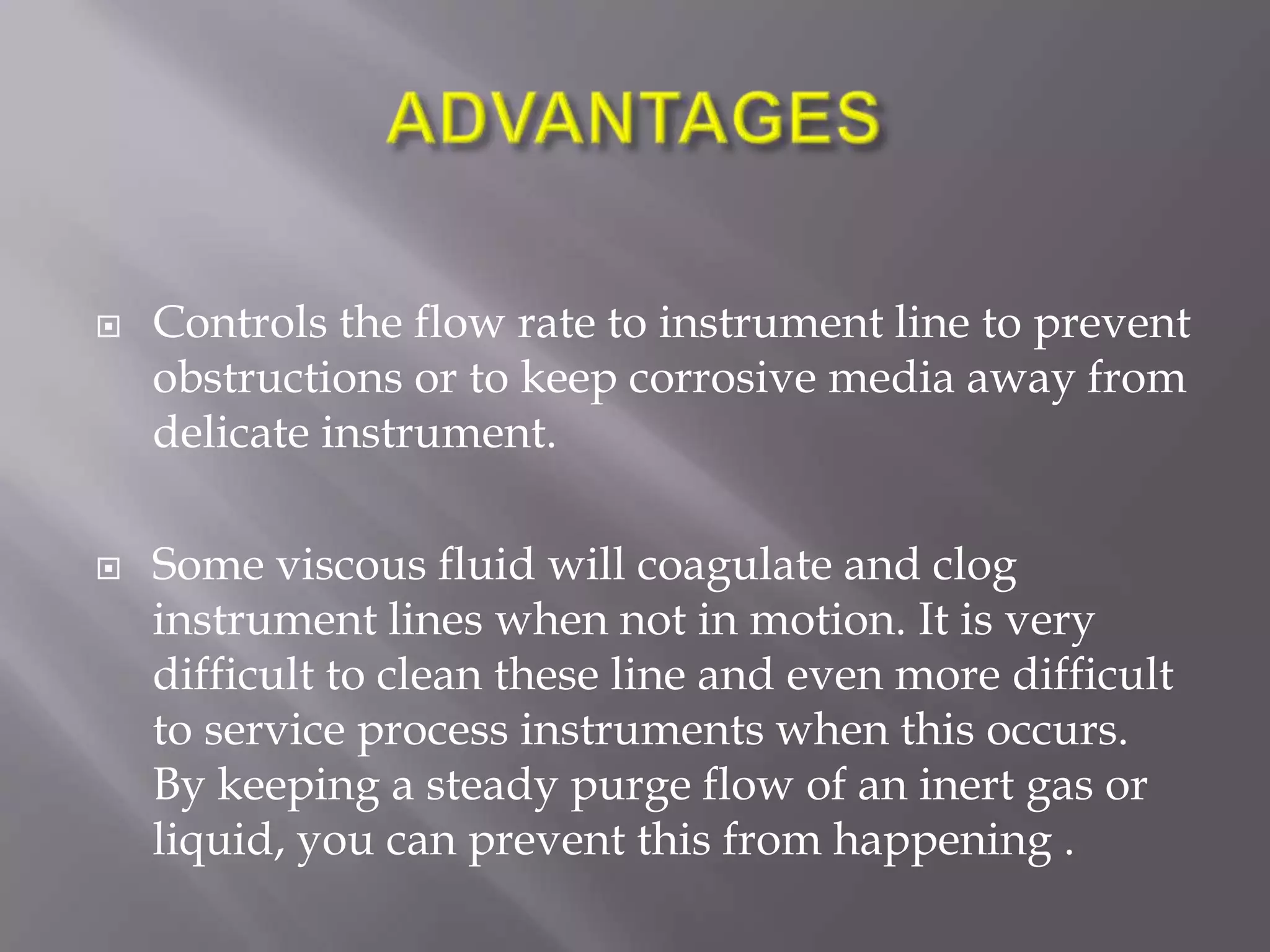 Purge flow regulator and flow switches | PPTX