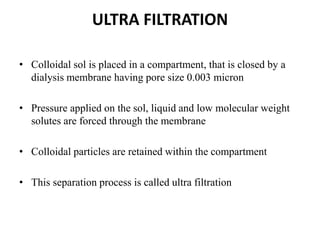 Purification of colloidal dispersion | PDF