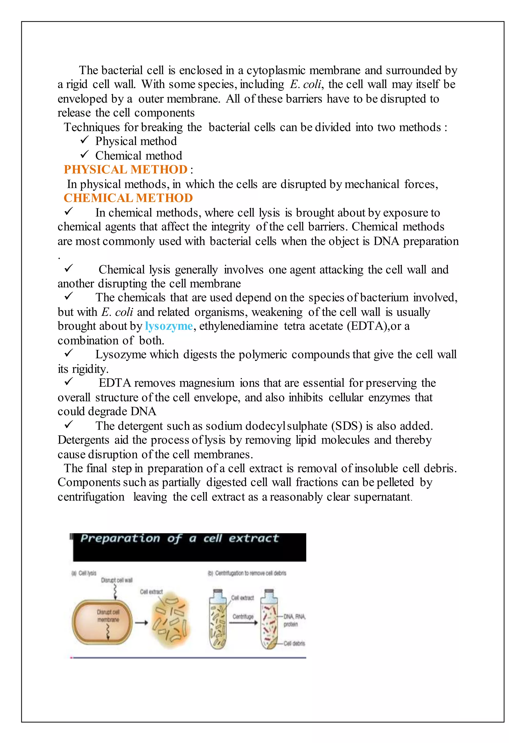 Purification of dna from living cells | DOCX