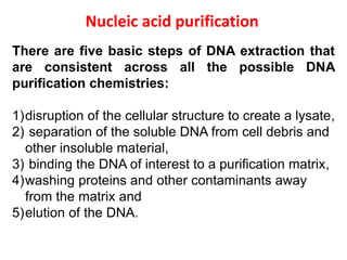 Purification of nucleic acids | PPTX