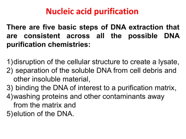 Purification of nucleic acids | PPTX