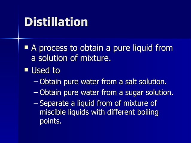 Purification of substances | PPT