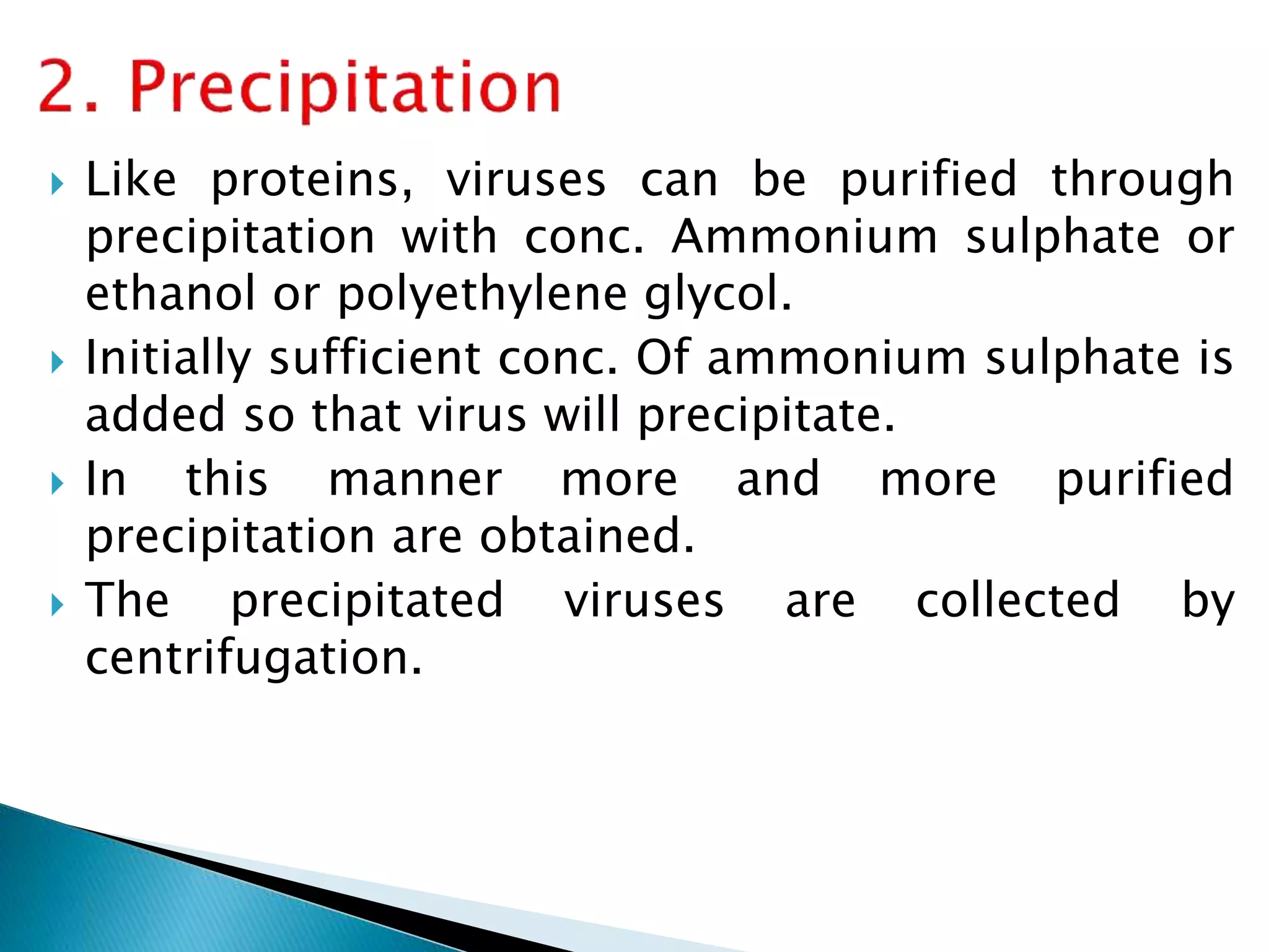 Purification of viruses | PPTX