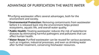 purification of waste water slide share, | PPTX