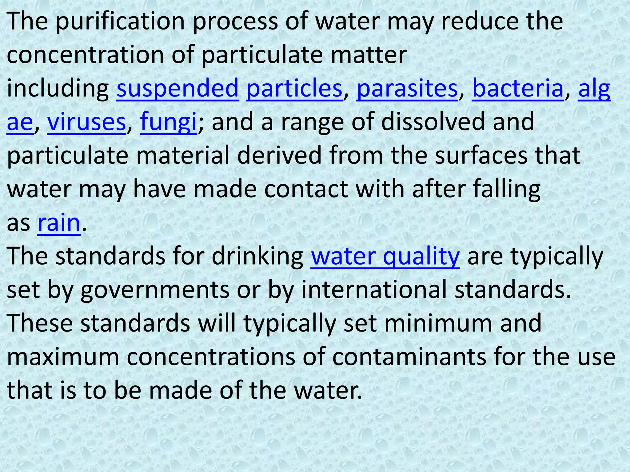 Purification of water | PPTX