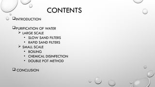 PURIFICATION OF WATER WATER PURIFICATION.pptx