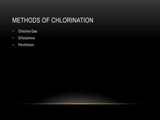 Purification of Water - Community Medicine | PPTX