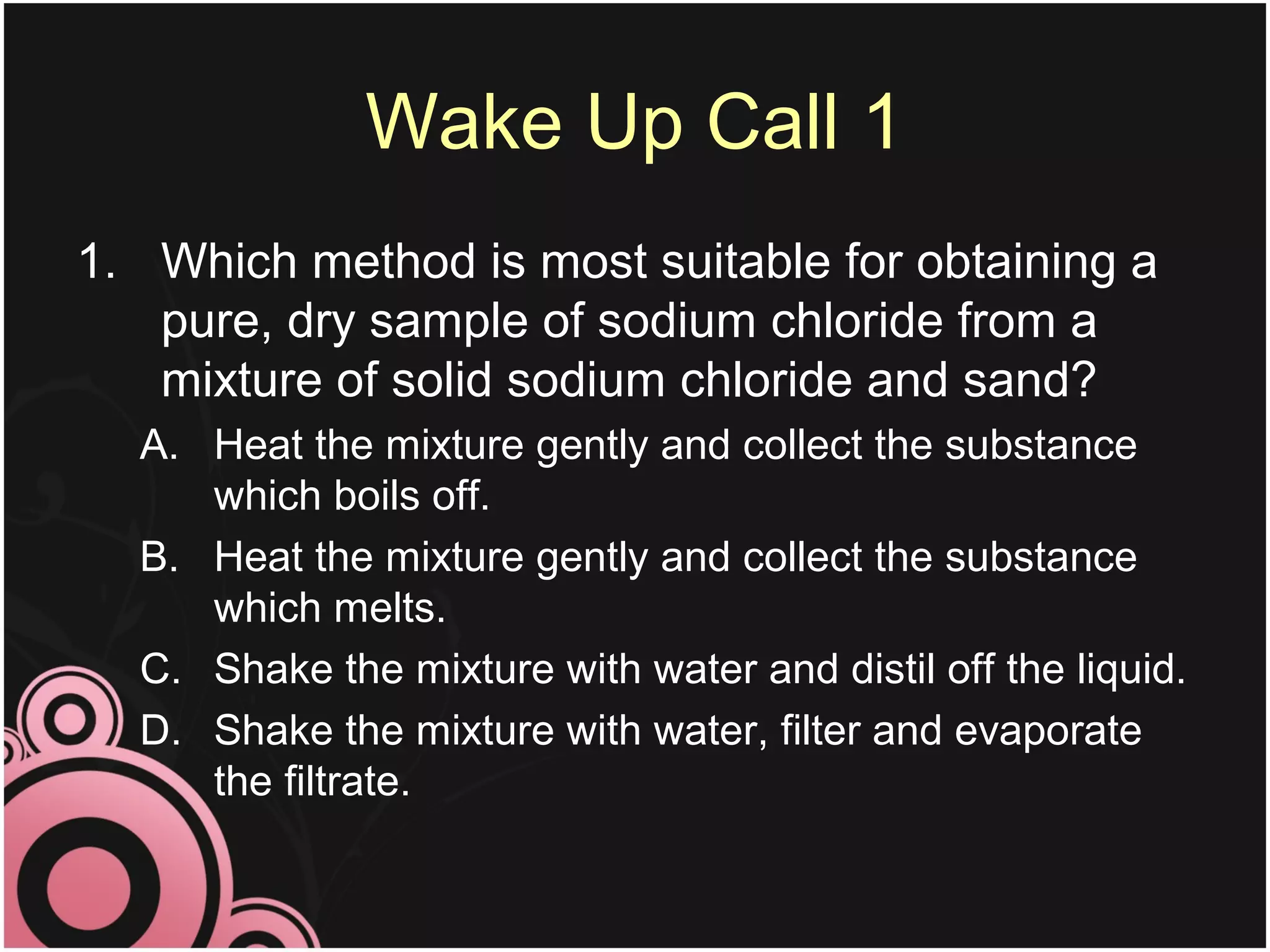 Separation of Mixtures | PPT