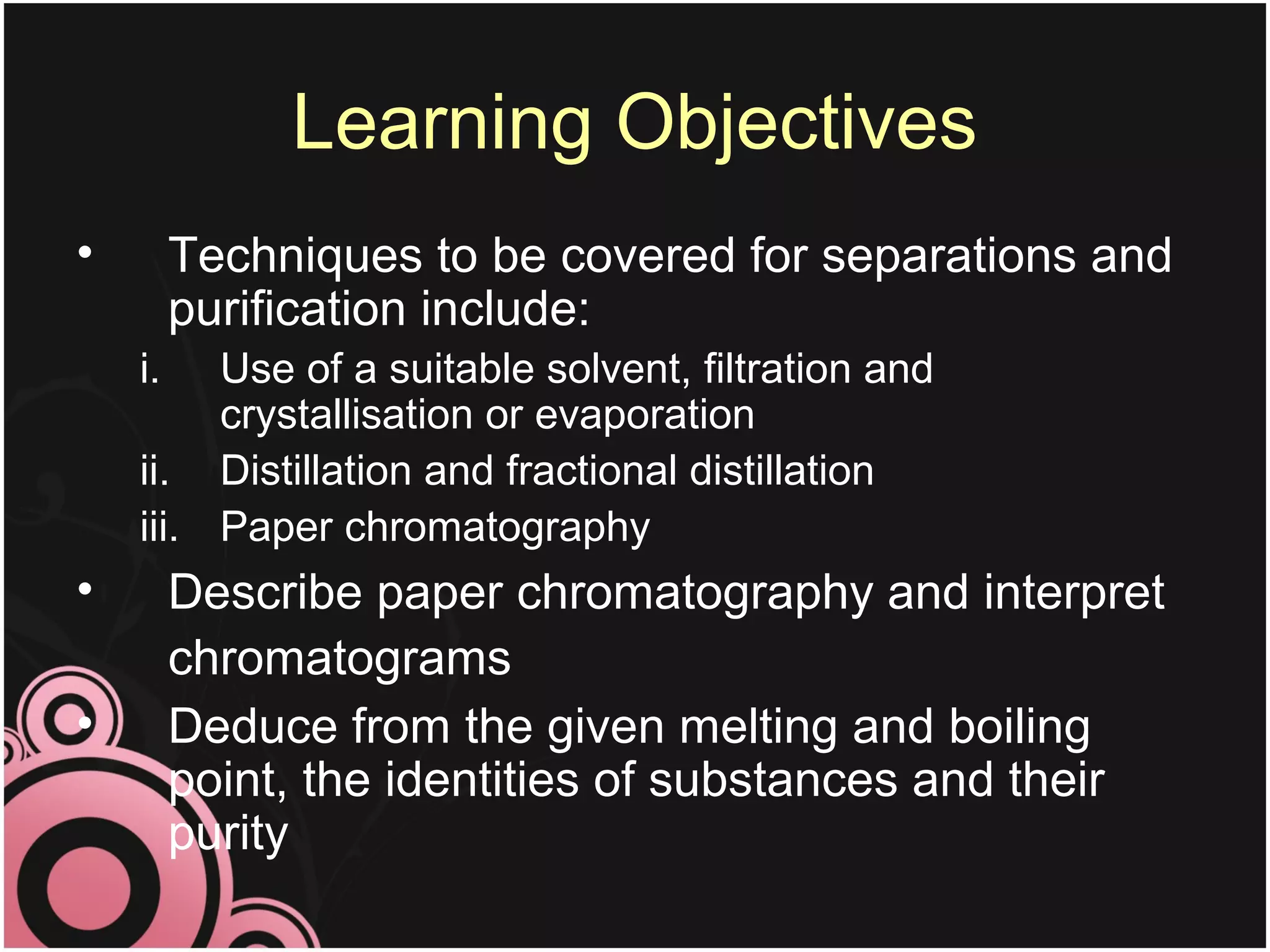 Separation of Mixtures | PPT