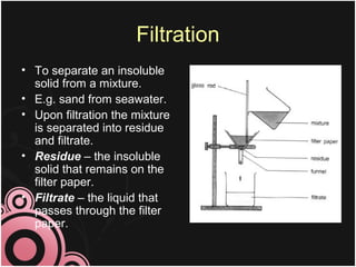 Separation of Mixtures | PPT
