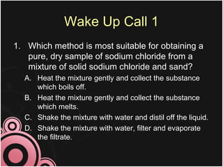 Separation of Mixtures | PPT