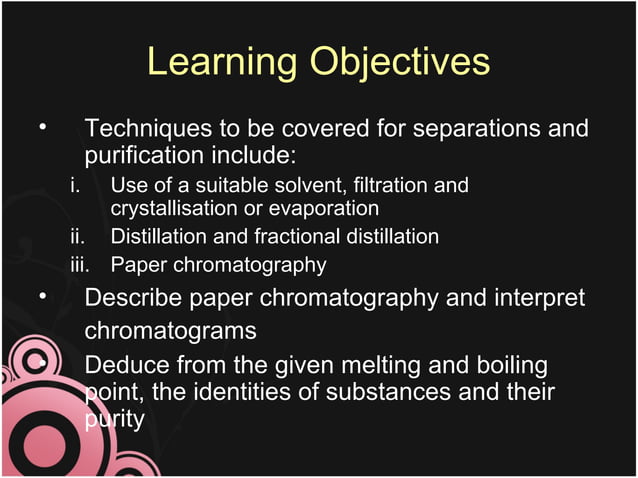 Separation of Mixtures | PPT | Chemistry | Science