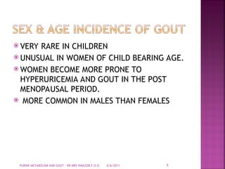 PURINE METABOLISM AND GOUT FOR STUDENTS 1.ppt