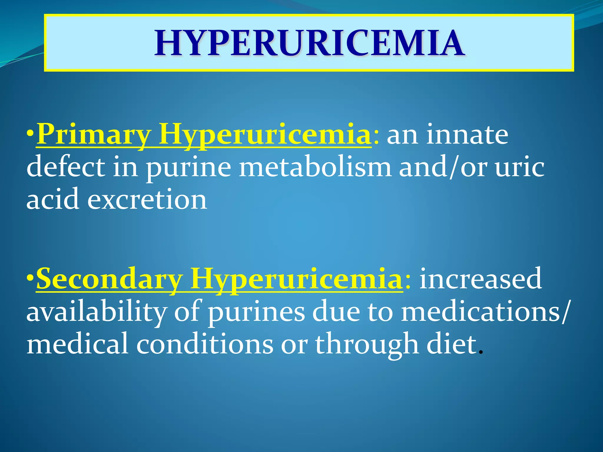 Purine & pyrimidine metabolism and disorders | PPTX