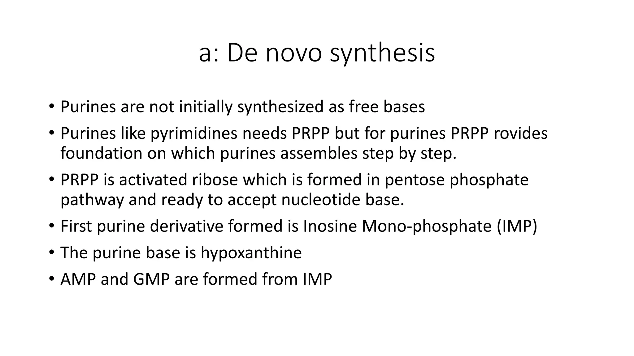 Purines synthesis and catabolism process | PPTX